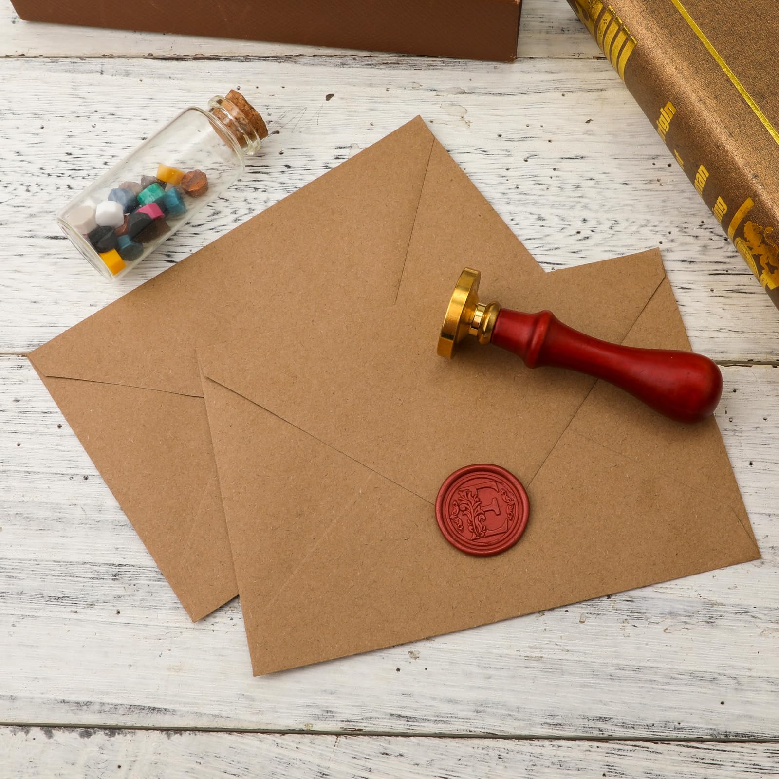 Initial Seals For Envelopes Lucy Single Initial Wax Seals | Artisaire