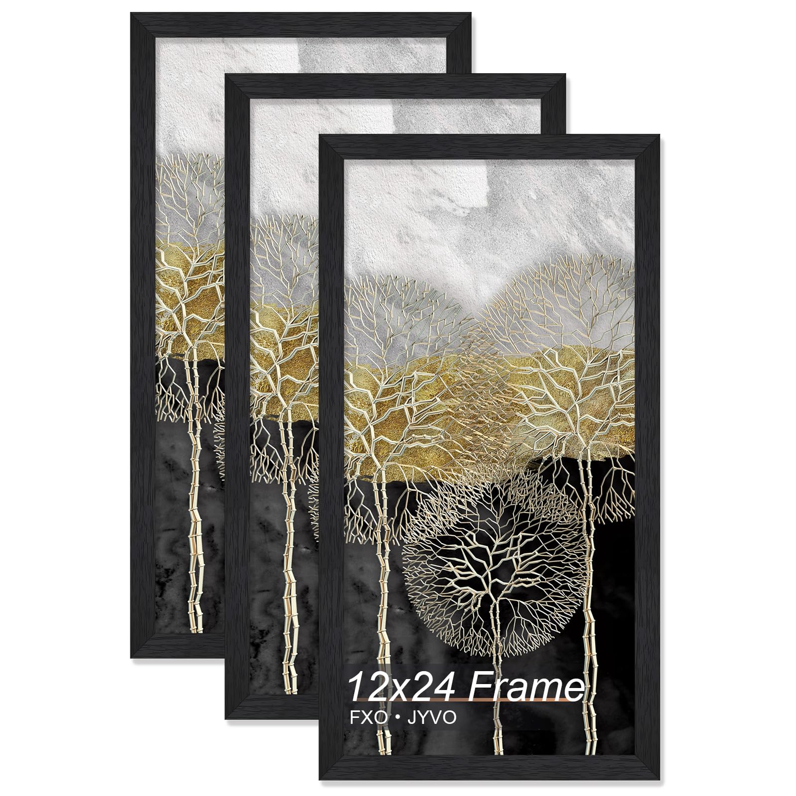 Amazon.com - Fxojyvo Engineered Wood 12x24 Picture Frame Set of 3 ...