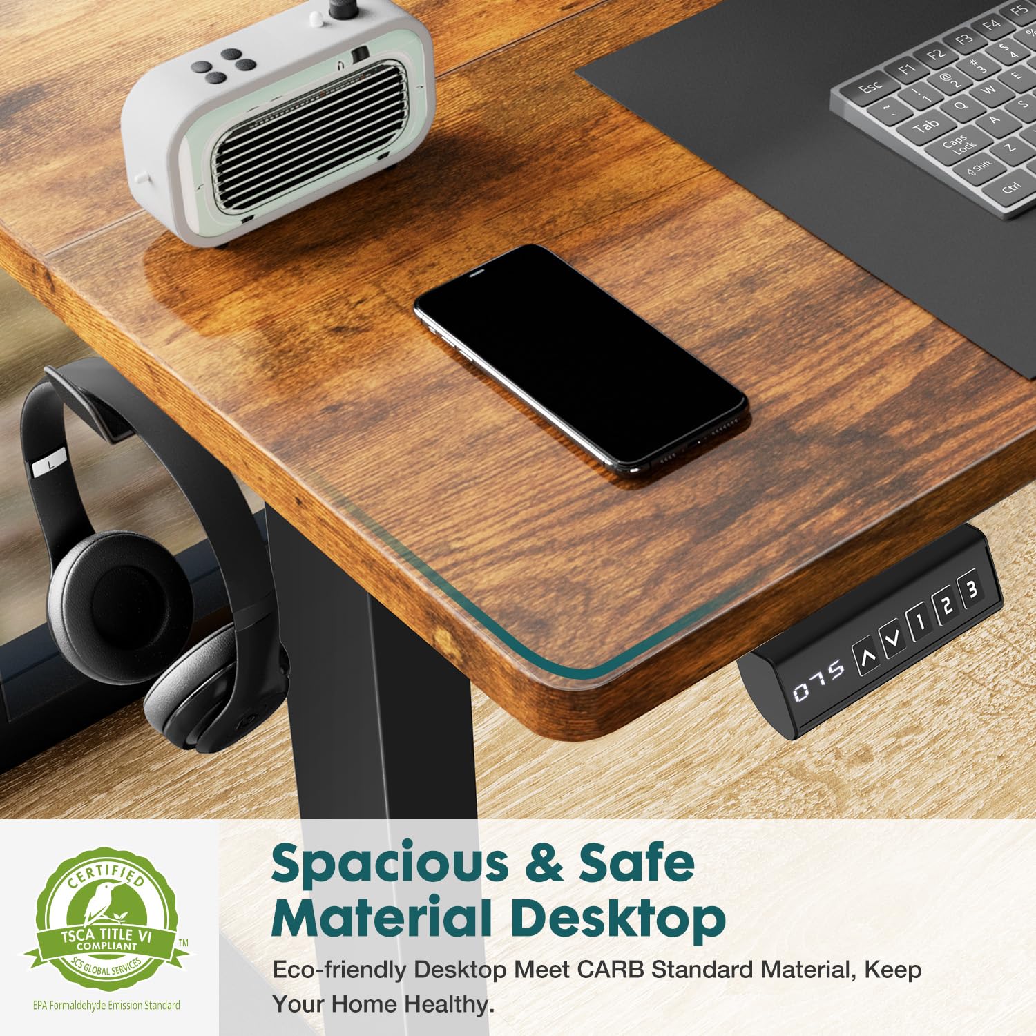 Snapklik.com : SMUG Standing Desk, Adjustable Height Electric Sit Stand ...