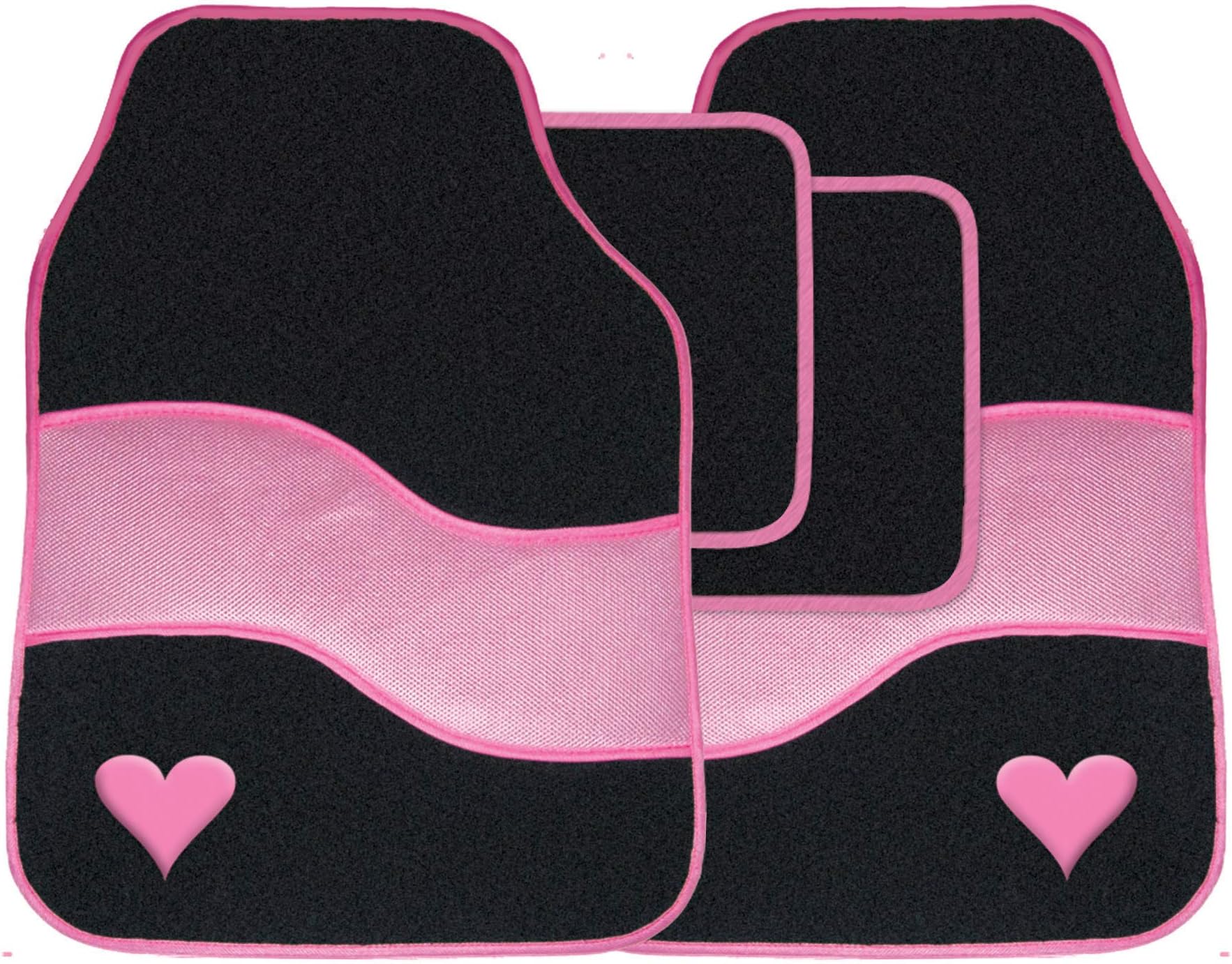 Streetwize SWTP6 Think Pink, Rubber Mat, Heavy Duty, Car Interior ...