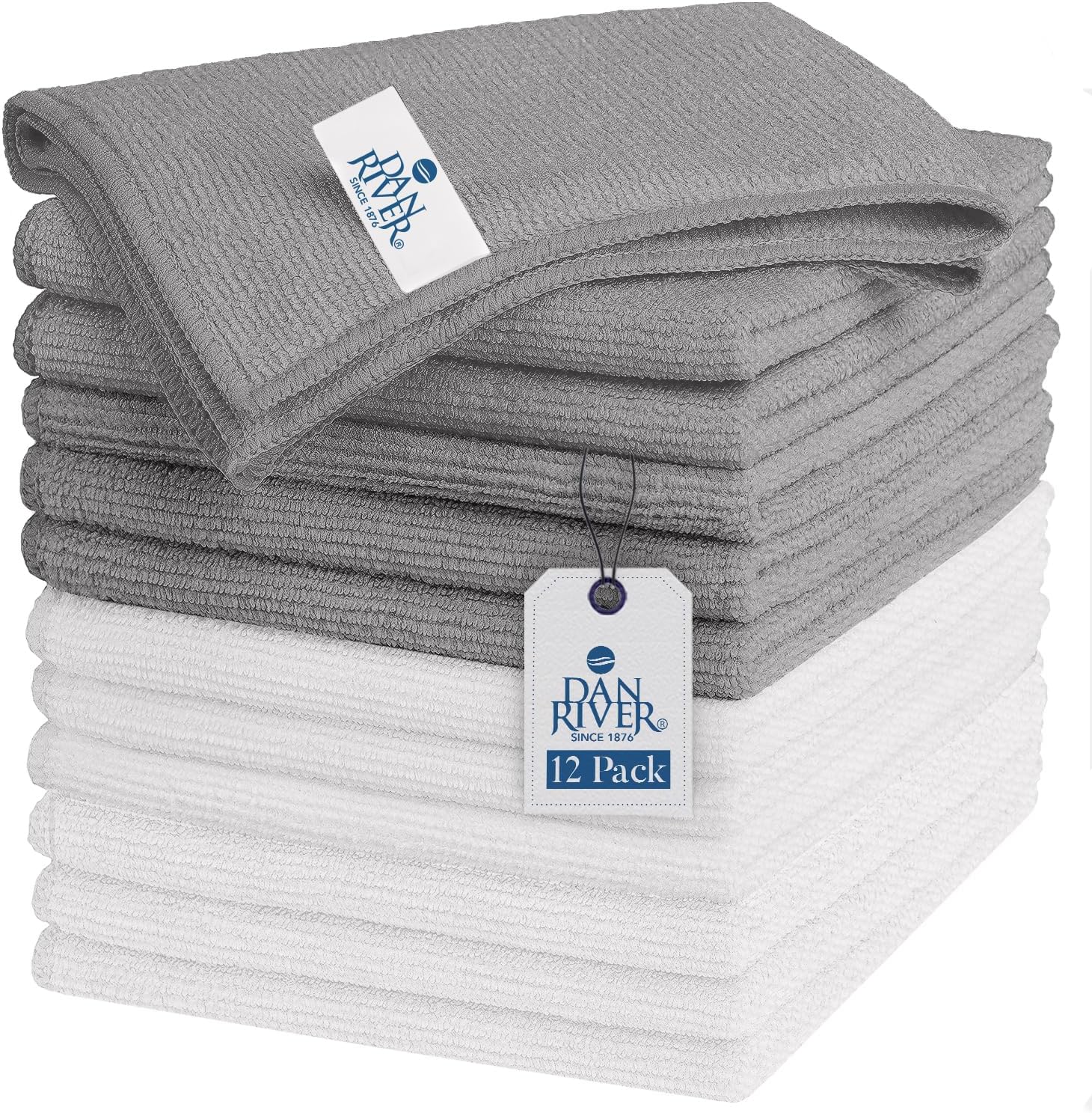 Amazon.com: DAN RIVER Microfiber Cleaning Cloth - 12 Pack Premium ...