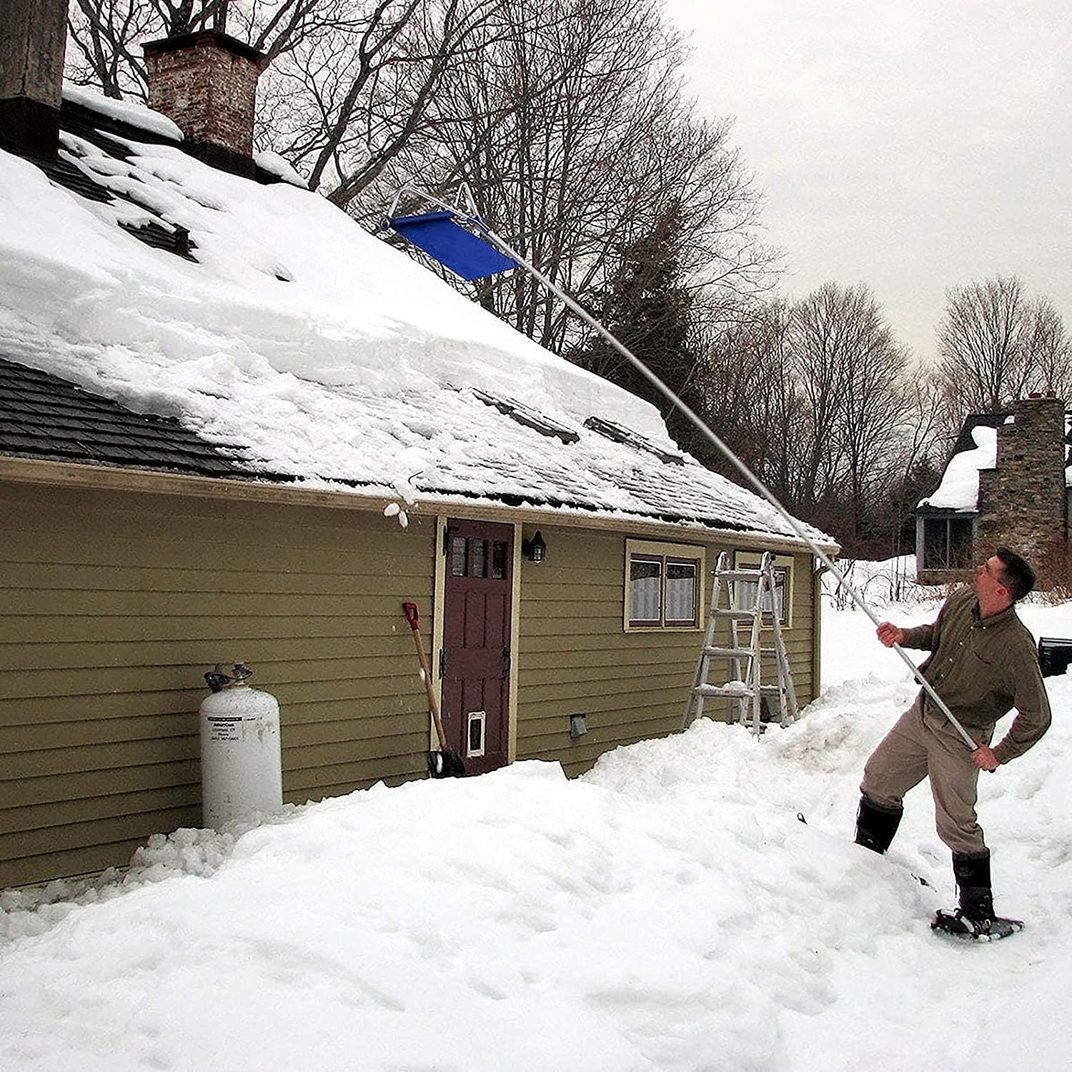 Review IKASNA Snow Rake Roof Snow Blower, 20-Foot Snow Blower Removal ...