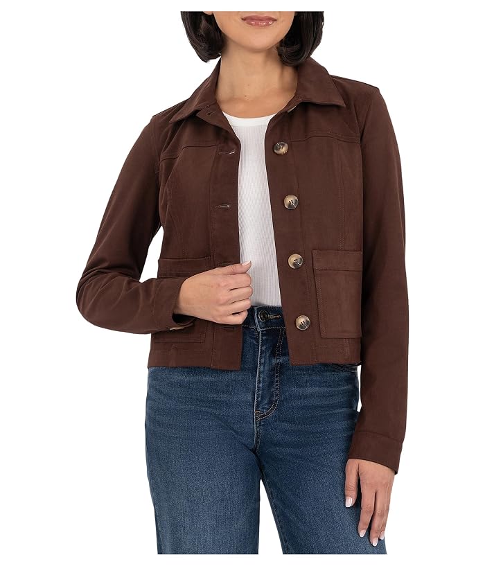 Women's KUT from the Kloth Matilda - Crop Trucker Jacket w/ Patch ...