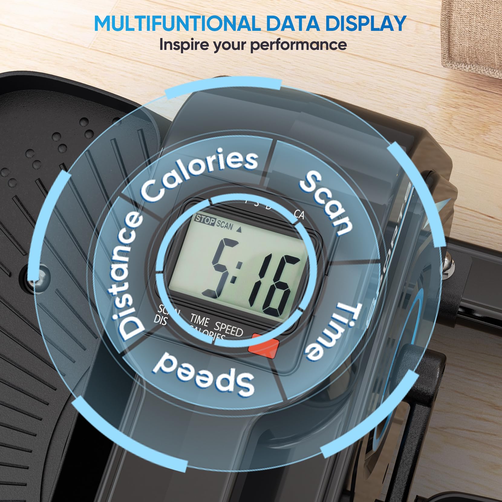 Snapklik.com : Under Desk Elliptical Machine, Quiet & Portable Ellipse ...