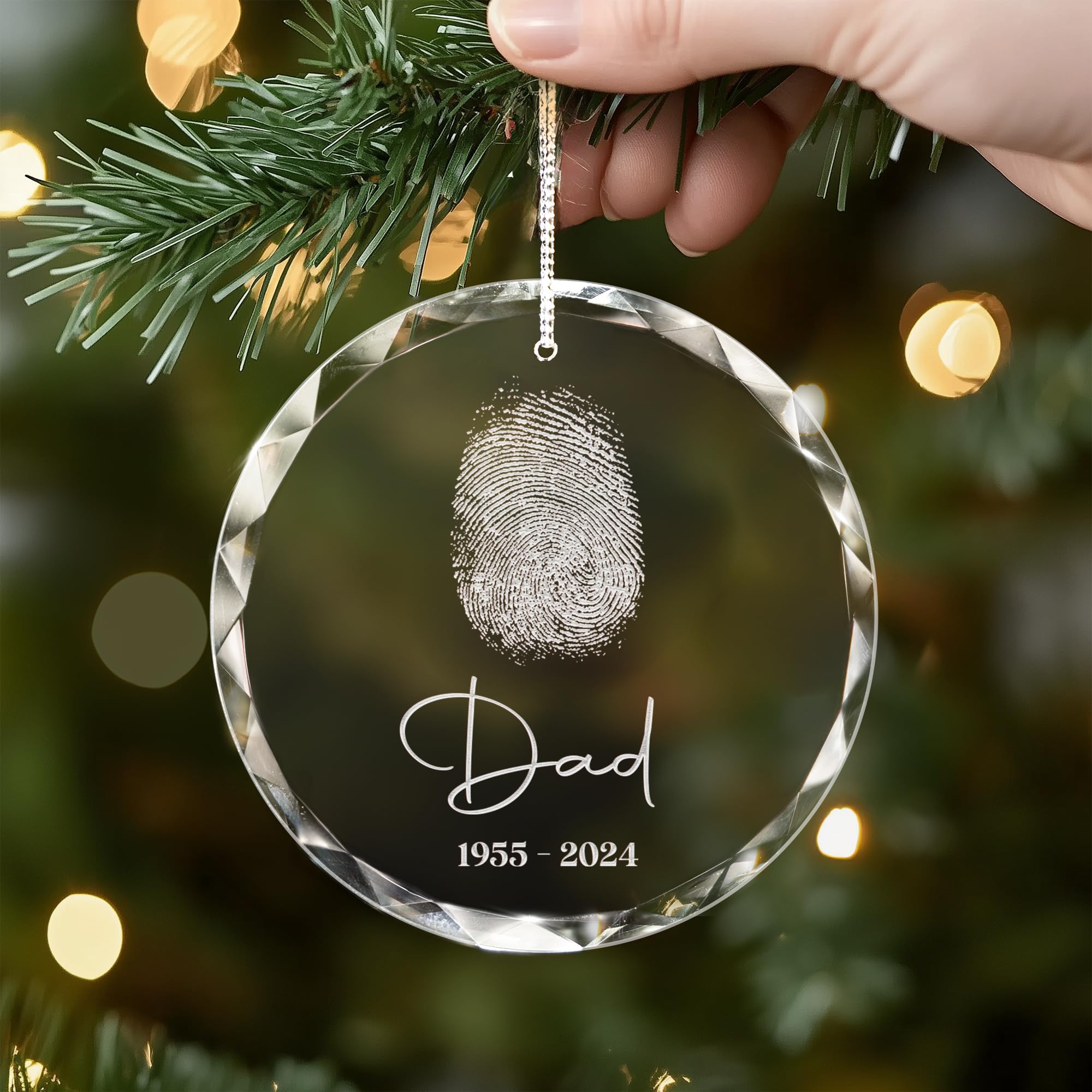 Amazon.com: Lucy Engraving Custom Fingerprint Memorial Ornament ...
