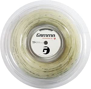 Amazon.com : Gamma Advantage Tennis String - 720ft Reel (White - 15L ...