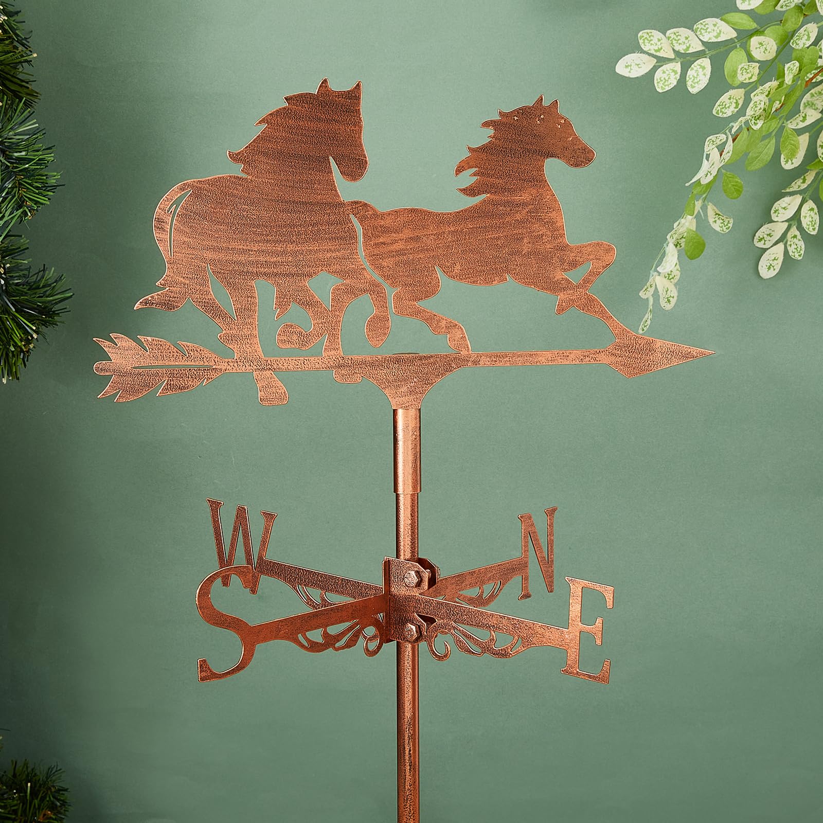 Farmhouse Outdoor Decoration Fox Weather Vane - Metal Wind Direction ...
