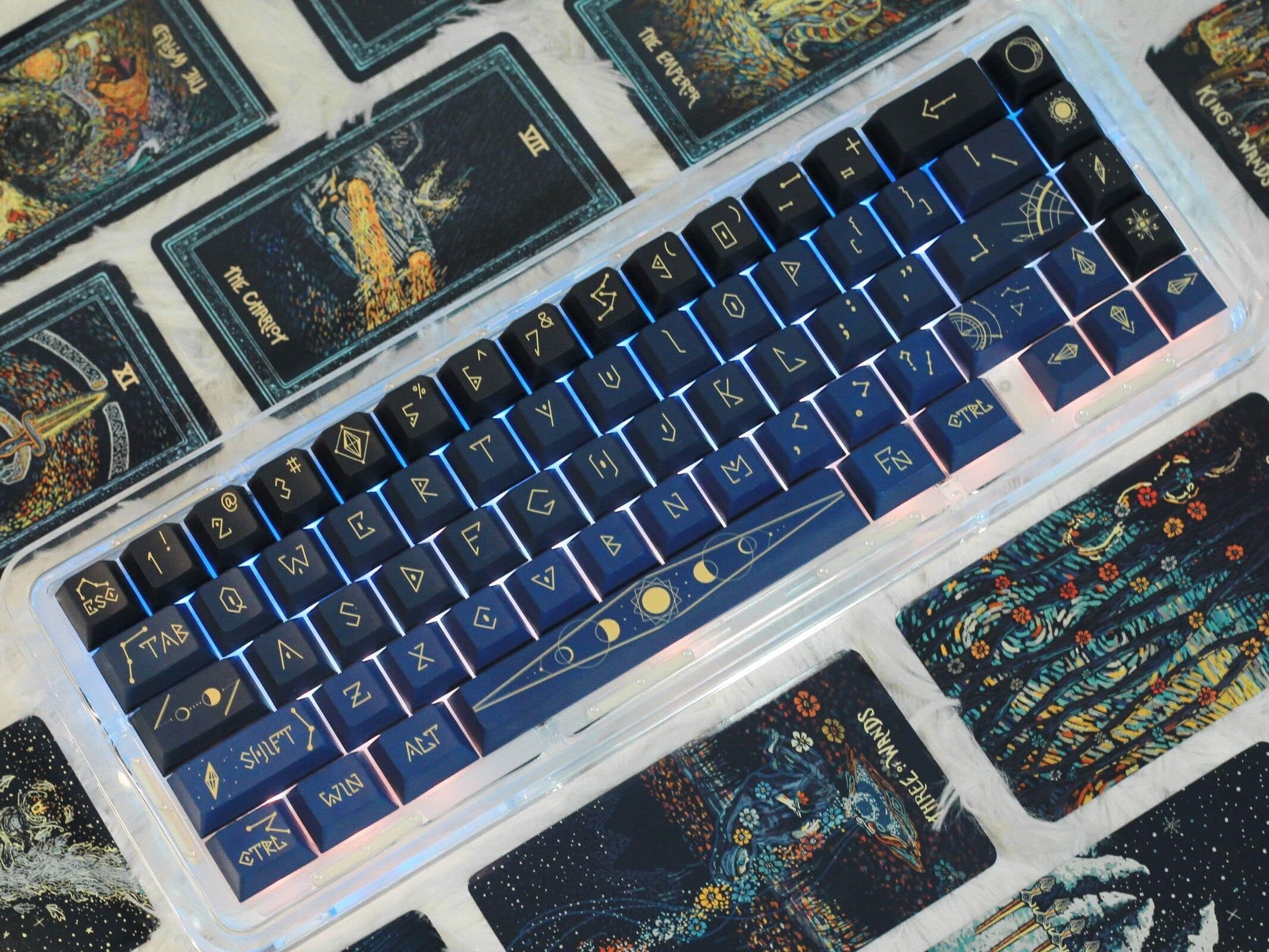 Amazon.com: TRUSYO PBT Keycaps 145 Set for Star Spectrum, Five-Sided ...