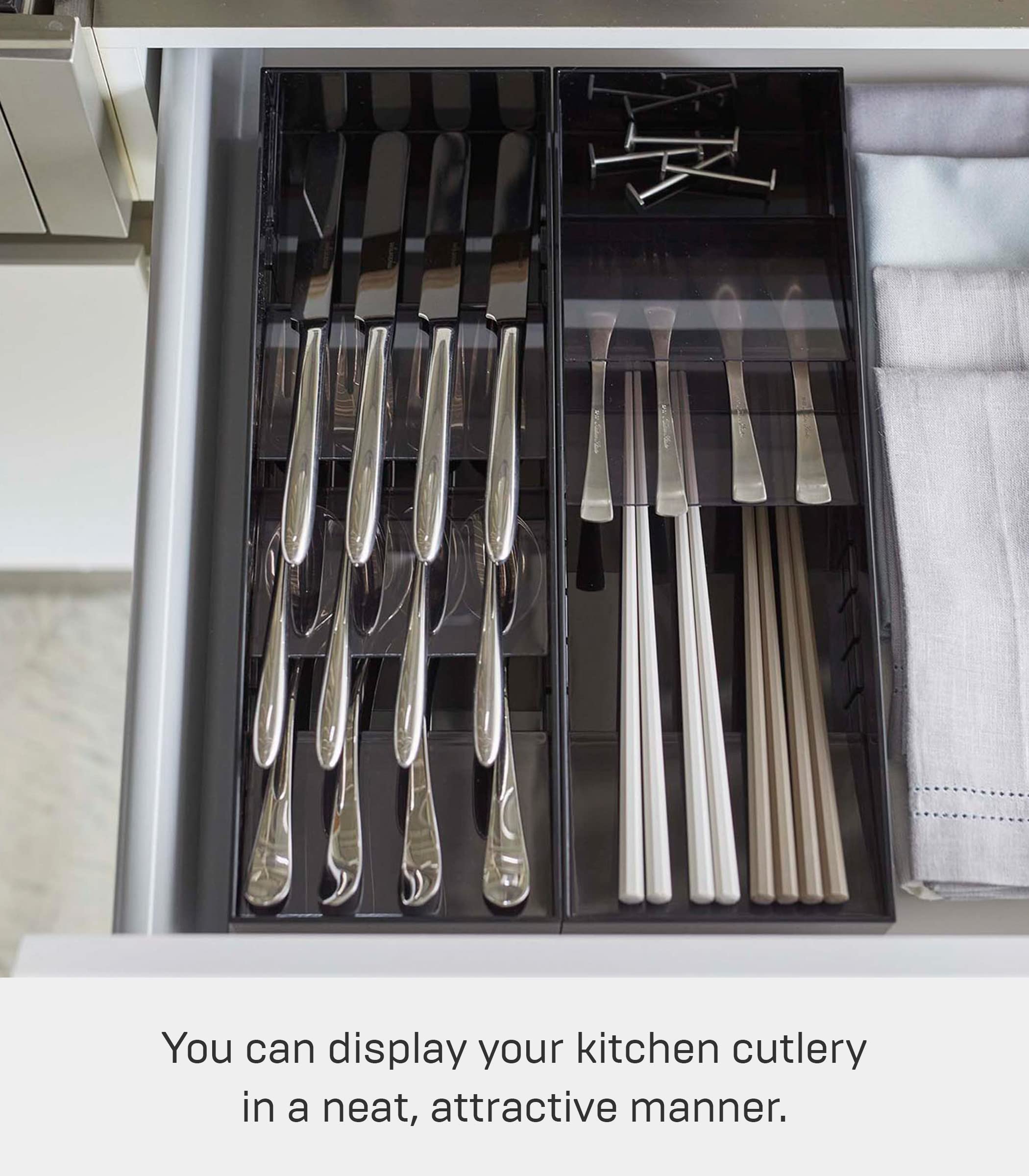 Snapklik.com : YAMAZAKI Home Tower Expandable Cutlery Kitchen Angled ...