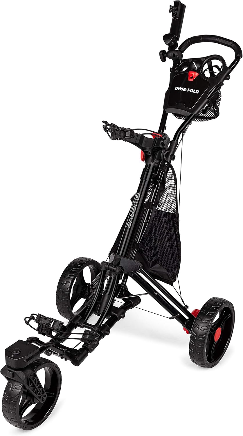 Amazon.com: Founders Club Swerve 3 Wheel Push Pull Golf Cart for ...