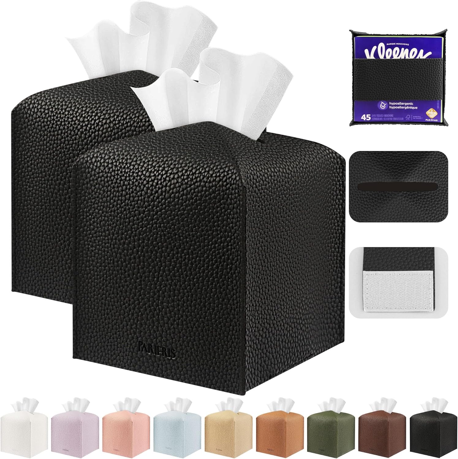 Amazon.com: PARIERIS Tissue Box Cover Holder Square Tissue Cube Cover ...