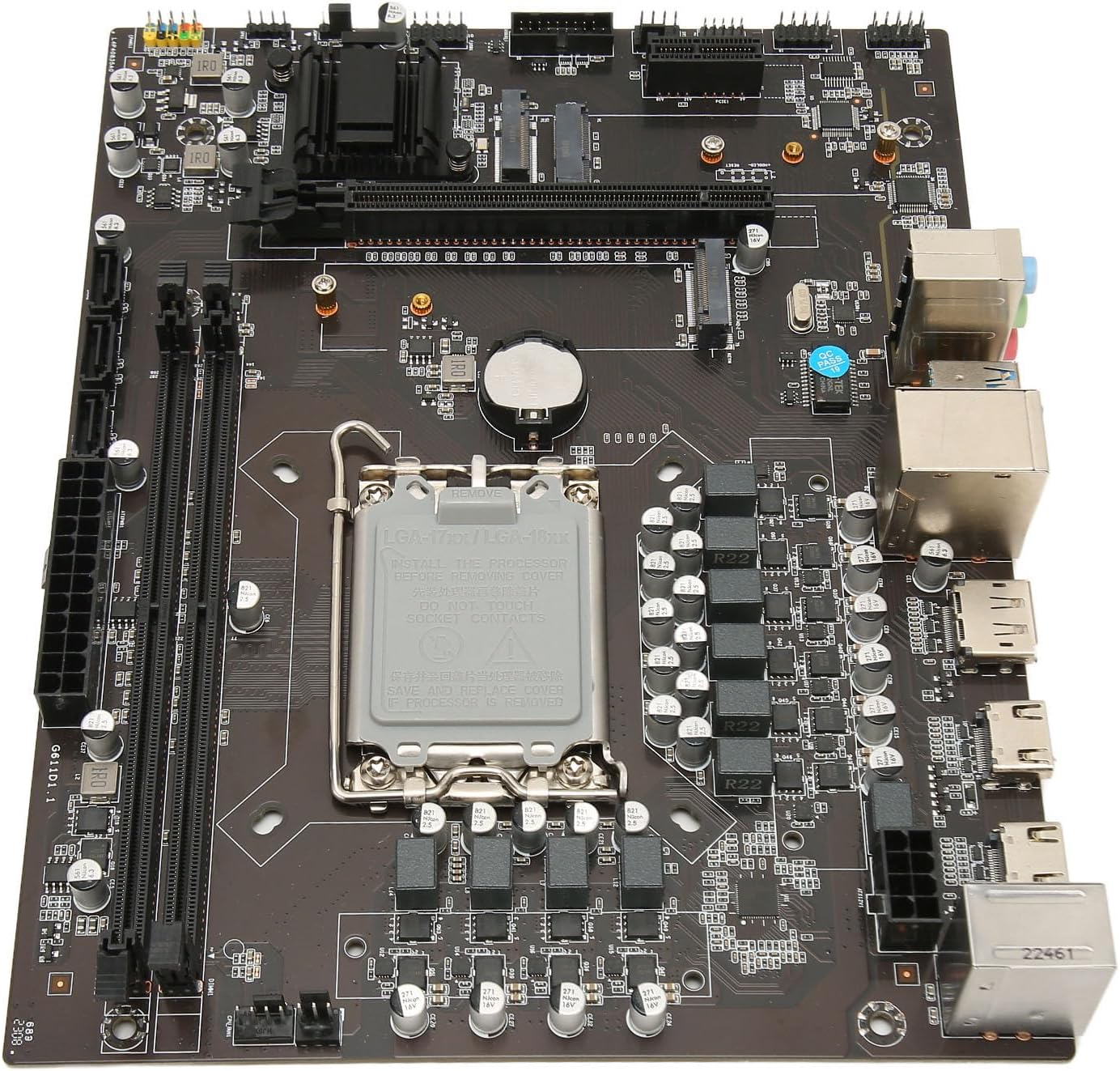 Computer Motherboard, LGA1700 Dual Channel DDR4 Memory Slot PCB H610 ...