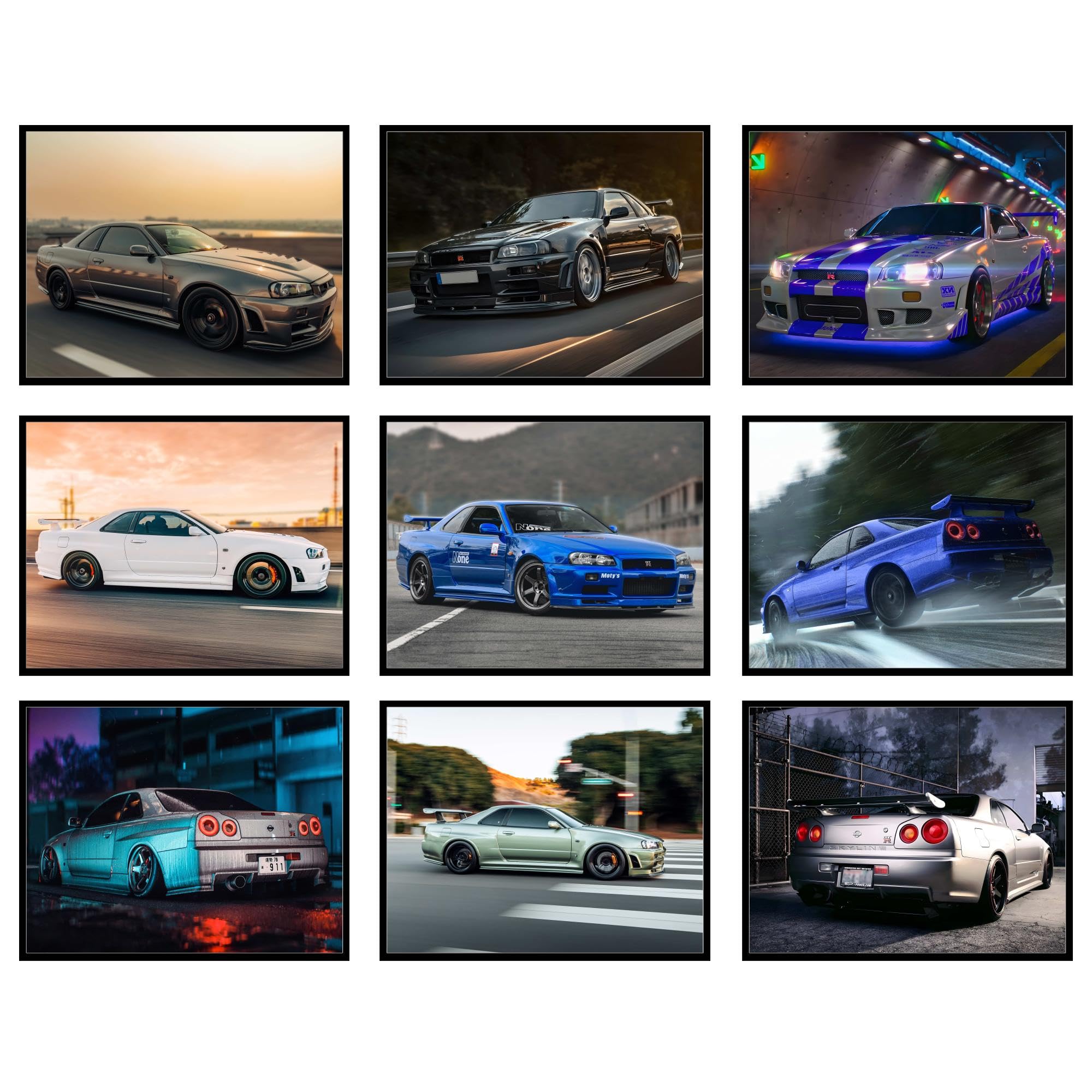 BigWig Prints Nissan Skyline GTR R34 Poster - JDM Poster, Nissan ...