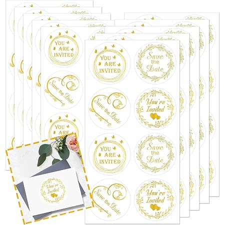 Amazon.com: 200 Pcs Clear Wedding Stickers Envelope Seal Sticker ...