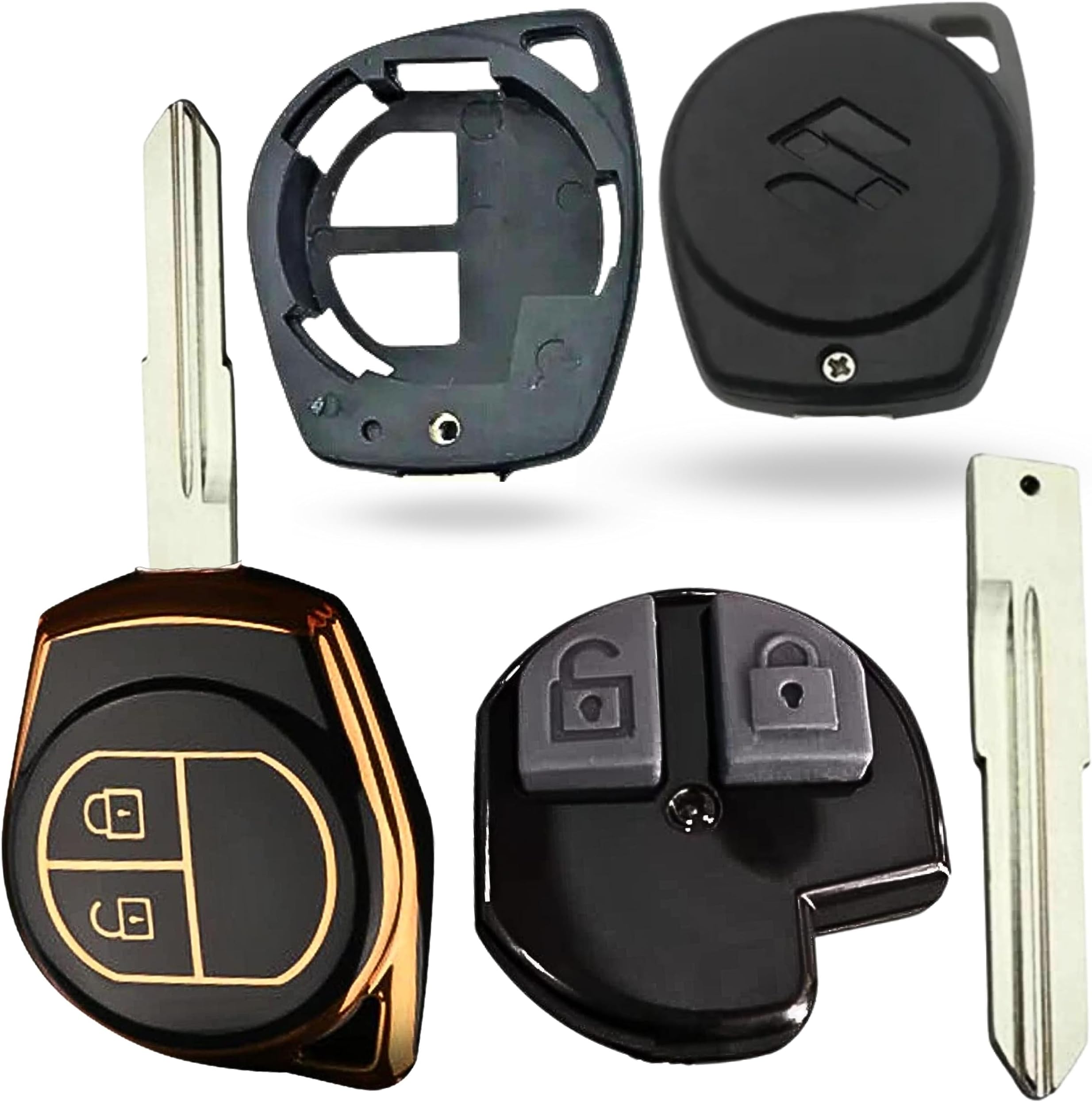 Auto Pulse Suzuki Key Shell with Blade, Inner Shell, and TPU Cover for ...