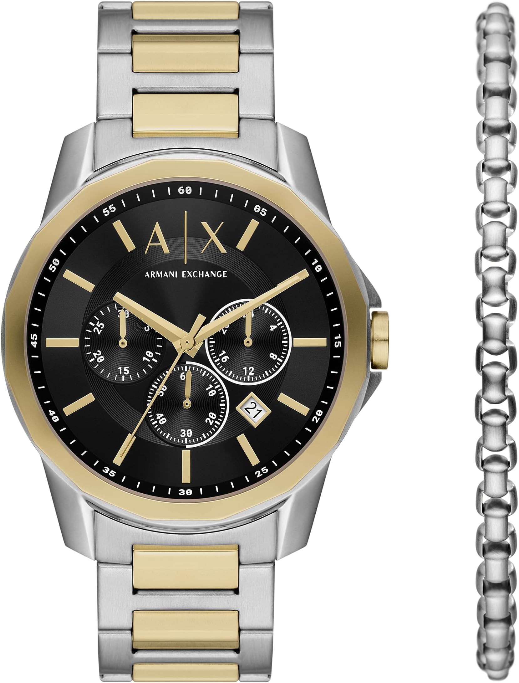 Armani Exchange Analog Black Dial Men's Watch-AX7148SET : Amazon.in ...