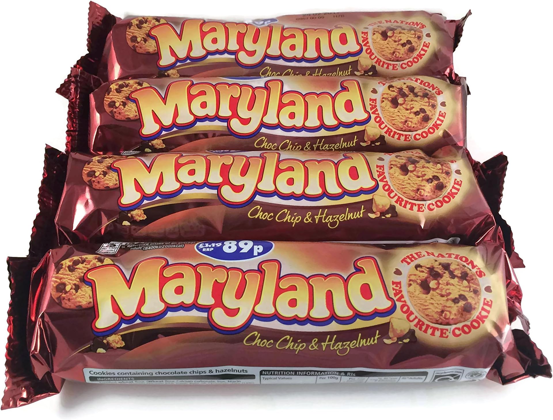Amazon.com: Maryland Chocolate Chip Cookies - 145g - Pack of 4 (145g x ...