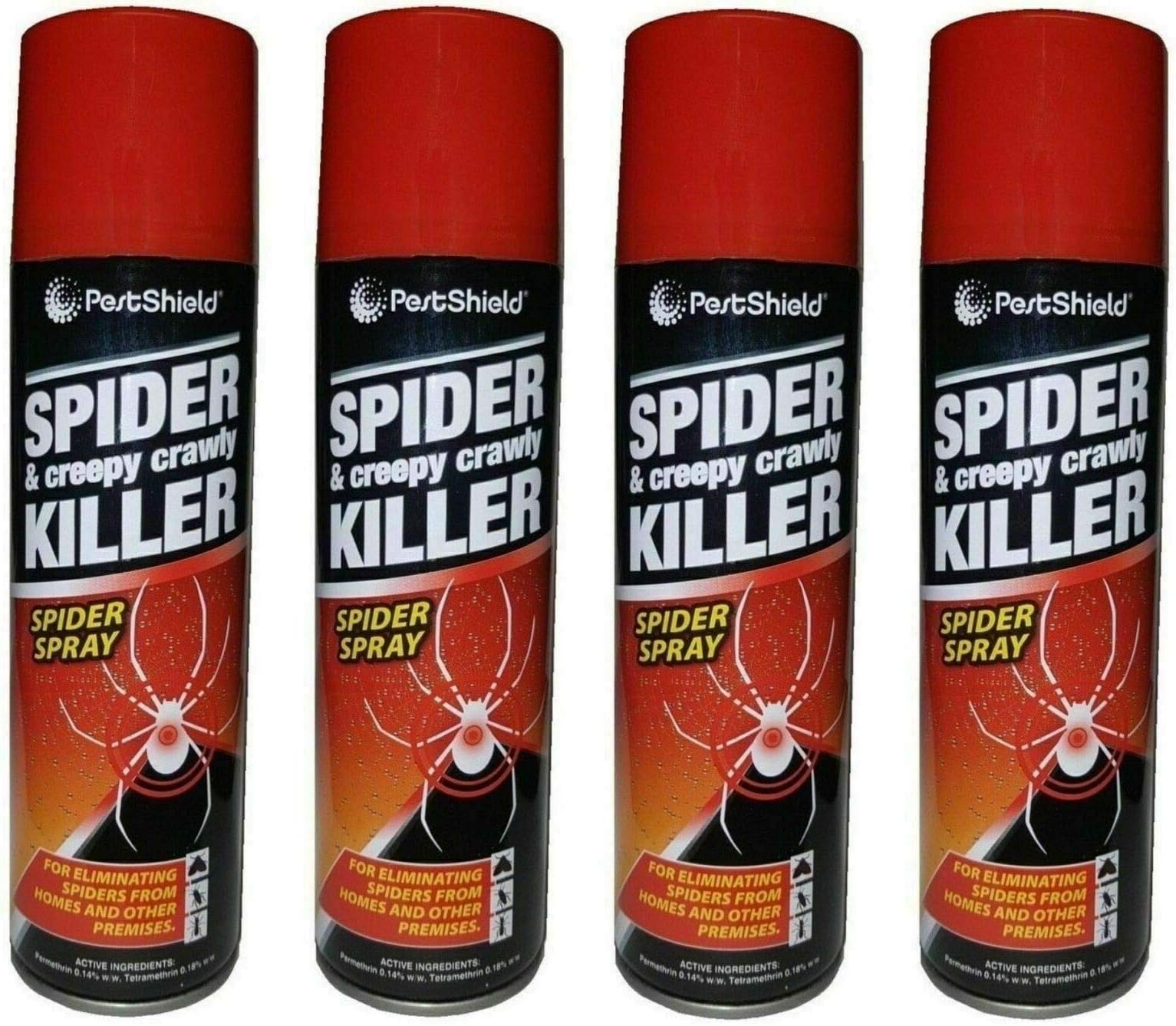 Pestshield 6 x Spider & Creepy Crawly Insect Killer Spider Spray No ...