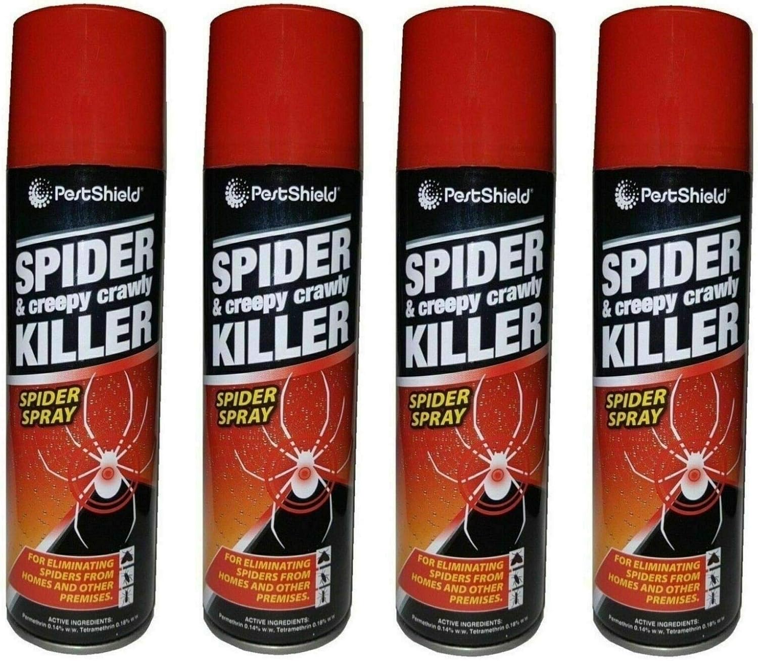 4 X 200ML Spider & Creepy Crawly Insect Killer Spider Spray No More ...