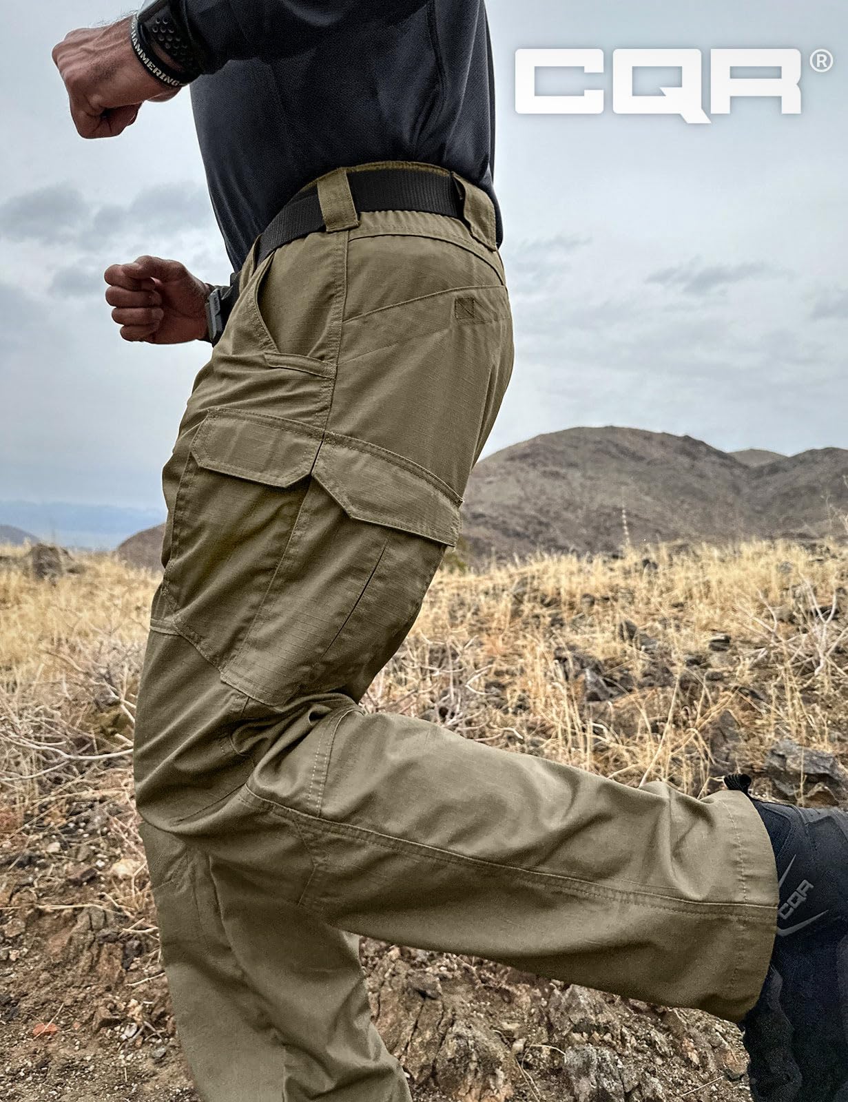 Snapklik.com : Mens Tactical Pants, Water Resistant Ripstop Cargo Pants ...