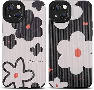 Amazon.com: Jumkook 2 Pack Fashion Phone Case for iPhone 13 case 6.1", Simple Cute Flower ...