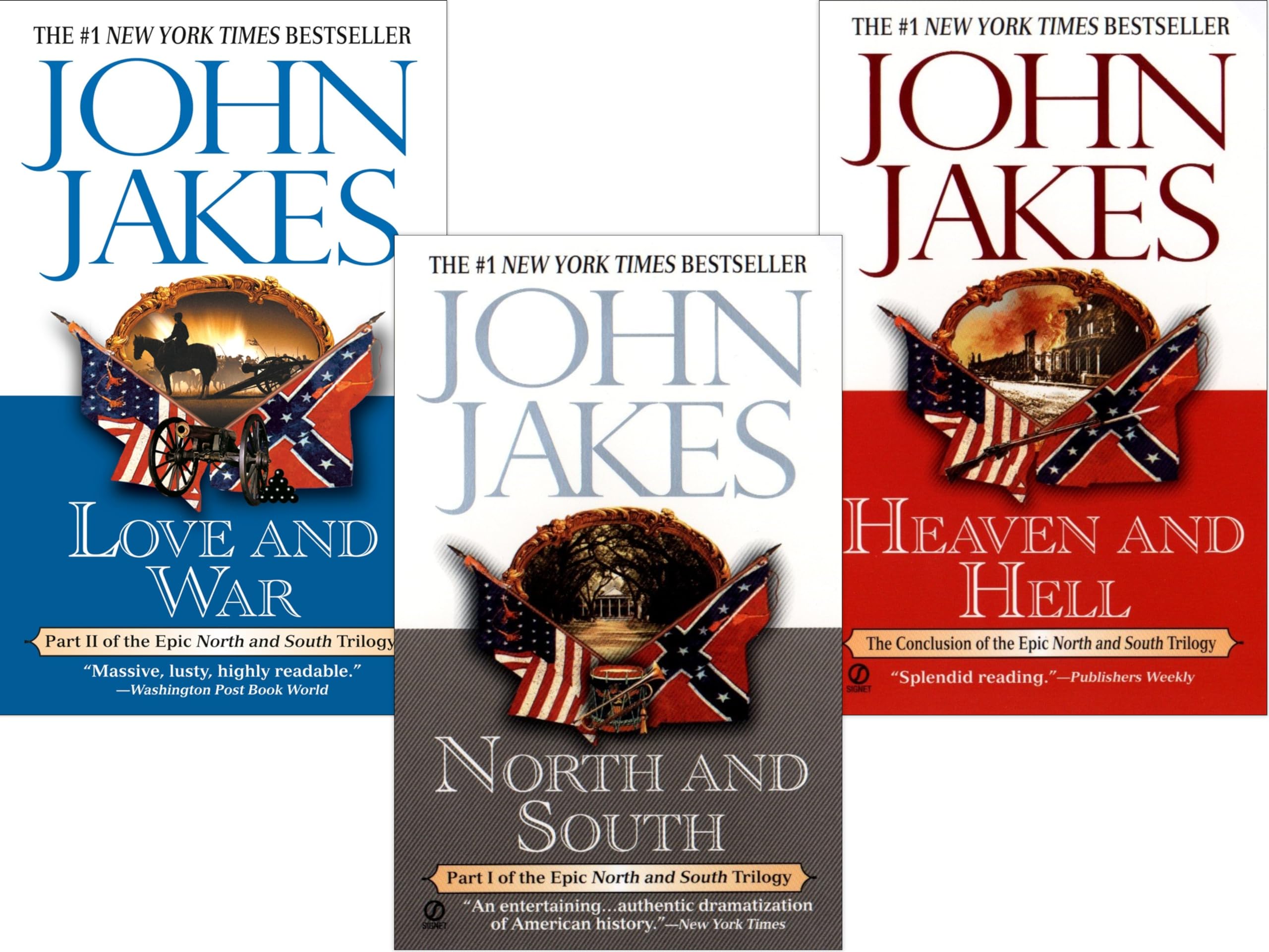 Amazon.com: John Jakes 3 Book Set "North and South", "Love and War" and ...