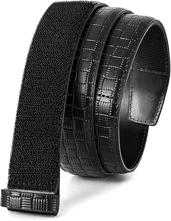 BELTROAD No Scratch Belt for Men Buckleless Leather Belts Hook and Loop ...
