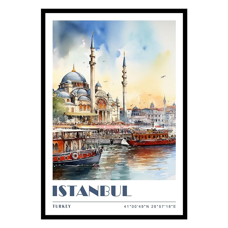 Amazon.com: Istanbul Poster, Turkey Poster, Turkey Wall Art, Vintage ...