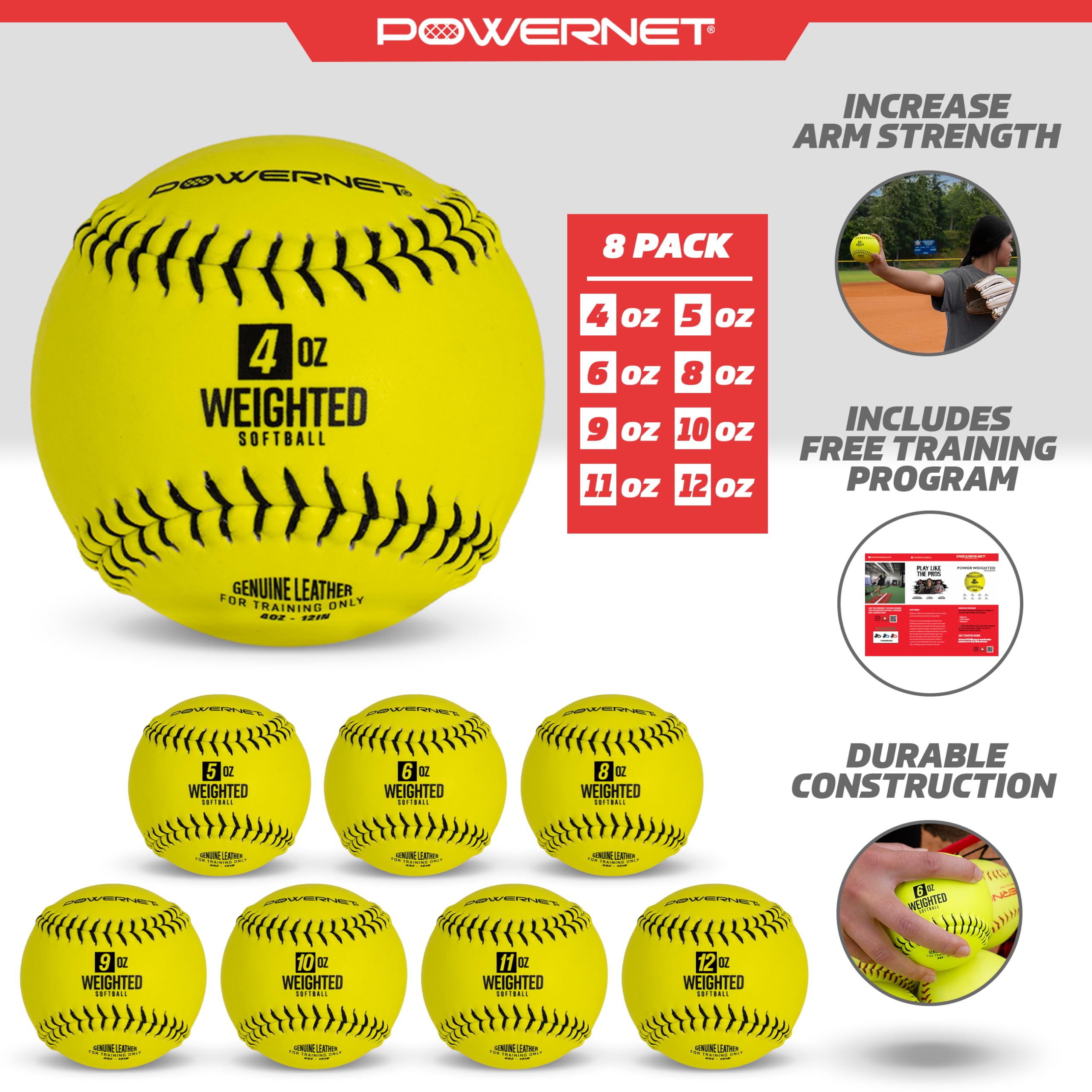 Snapklik.com : Weighted Softballs, Official 12 Inch Size, Progressive ...