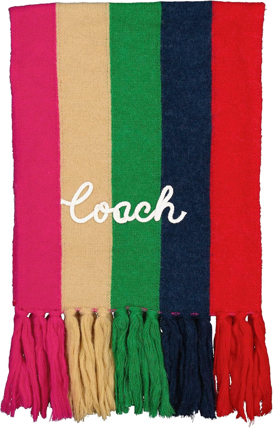 Coach Multi Stripe Knit Scarf at Amazon Women’s Clothing store