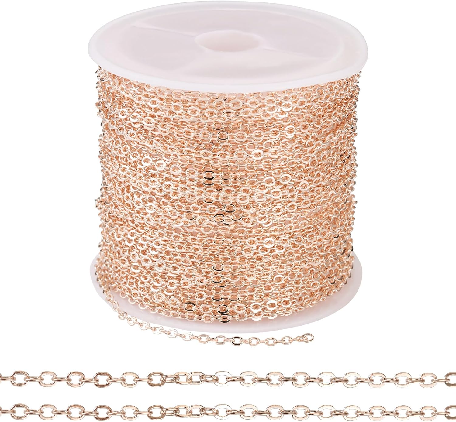 Amazon.com: Pandahall 32.8 Feet Rose Gold Craft Chains Iron Cable ...