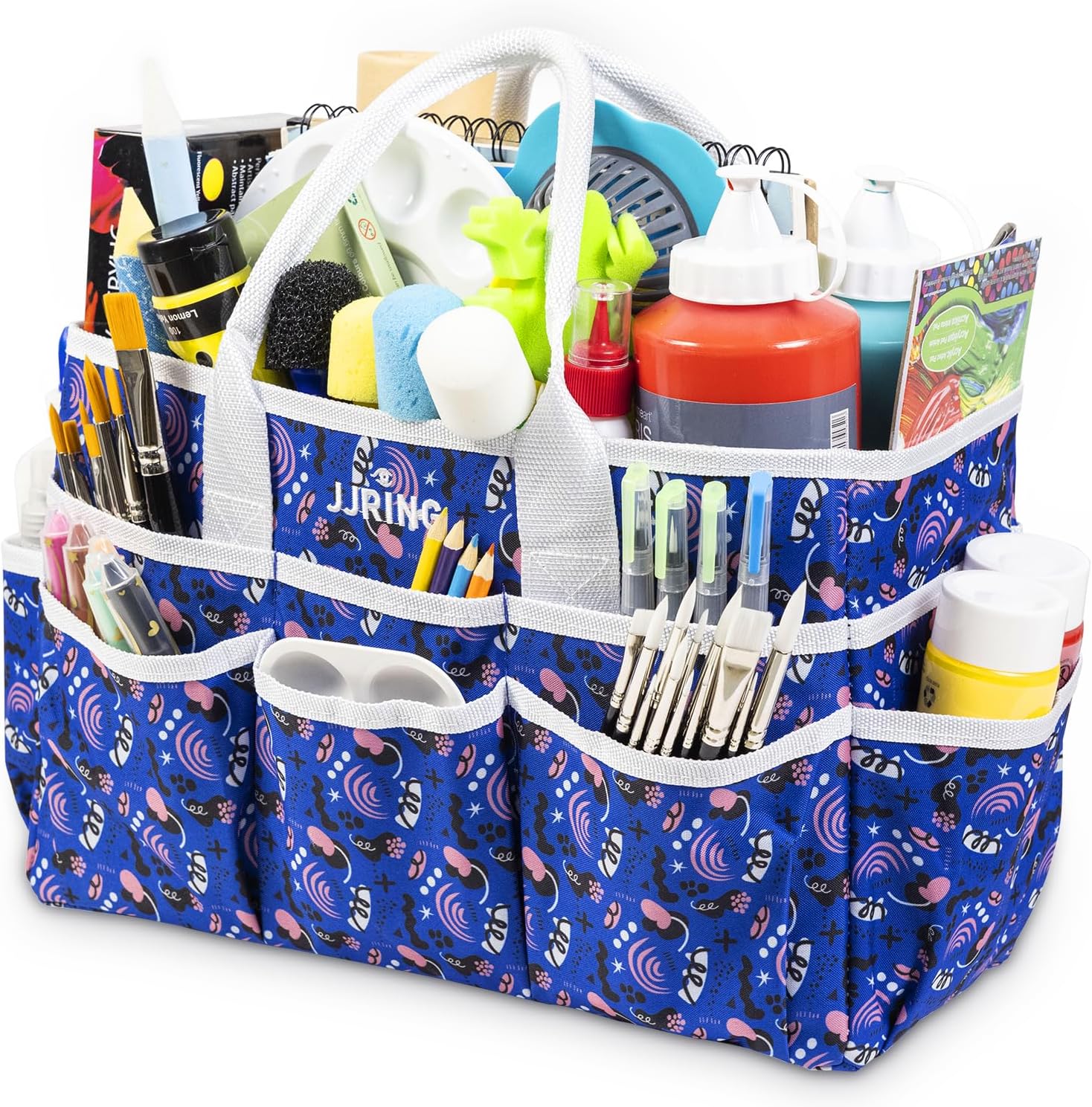 Amazon.com: JJRING Craft Tote Storage Bag, Art Organizer Tote with ...