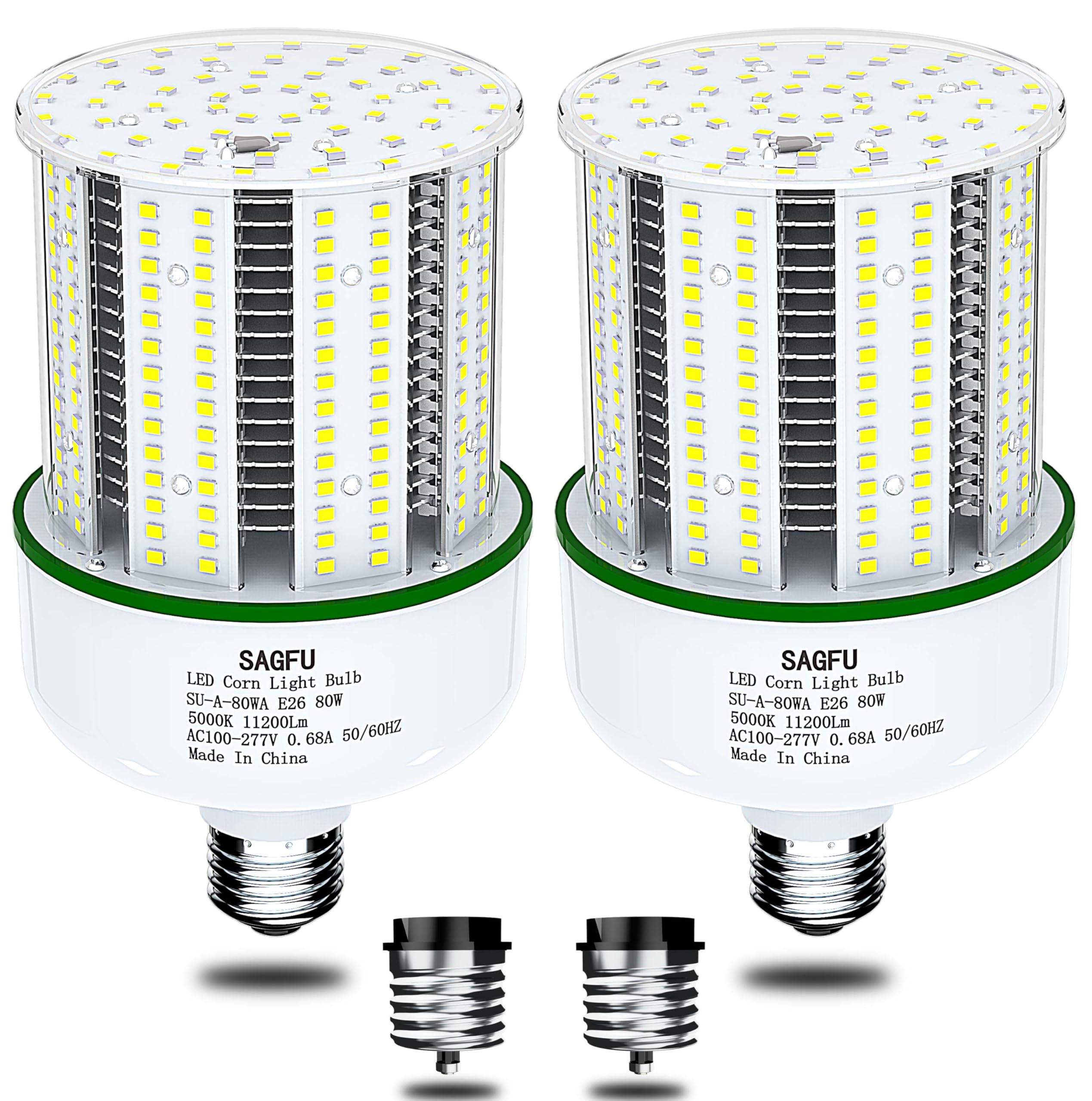 SAGFU 80W led Corn Light Bulb,Wattage Adjustable, led Corn Bulb 5000K ...