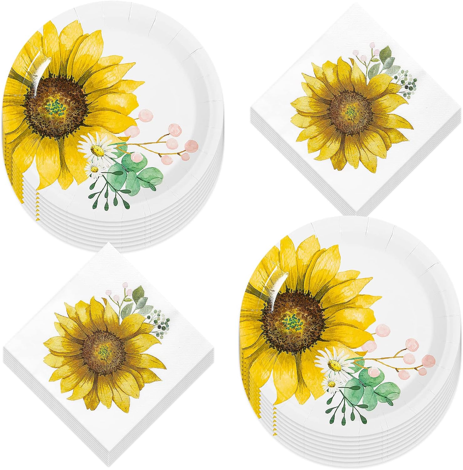 Amazon.com: Portmerion Botanic Garden Sunflower Small Disposable Paper ...
