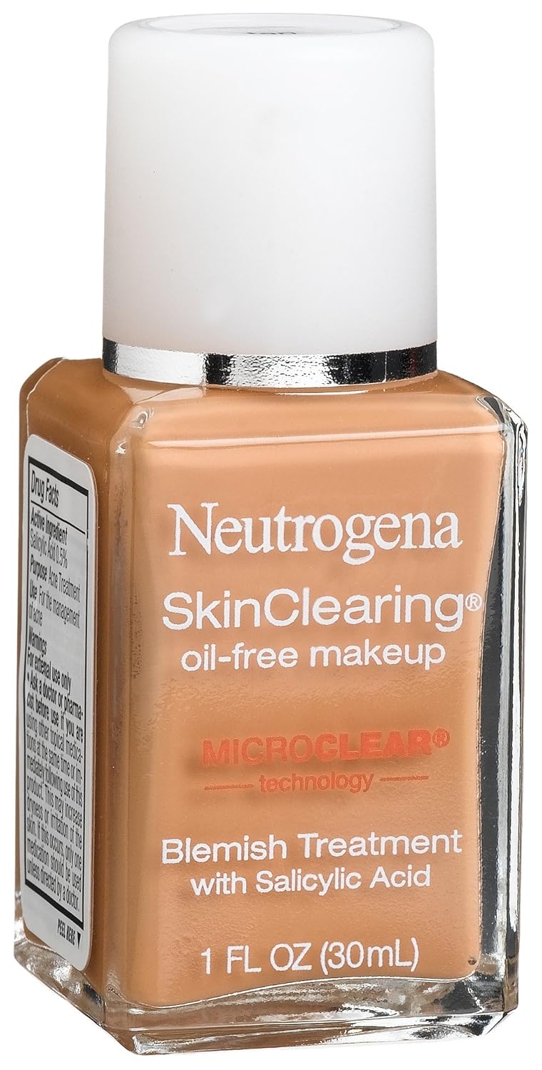 Amazon.com : Neutrogena SkinClearing Liquid Makeup, Tan 120, 1 Ounce ...