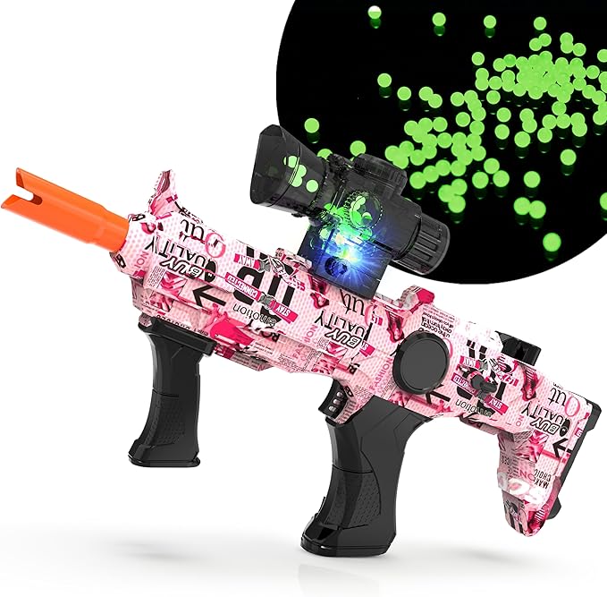 Amazon.com: Splat Orby Gun Gel Ball Blaster Toy Glow in The Dark, Cool ...