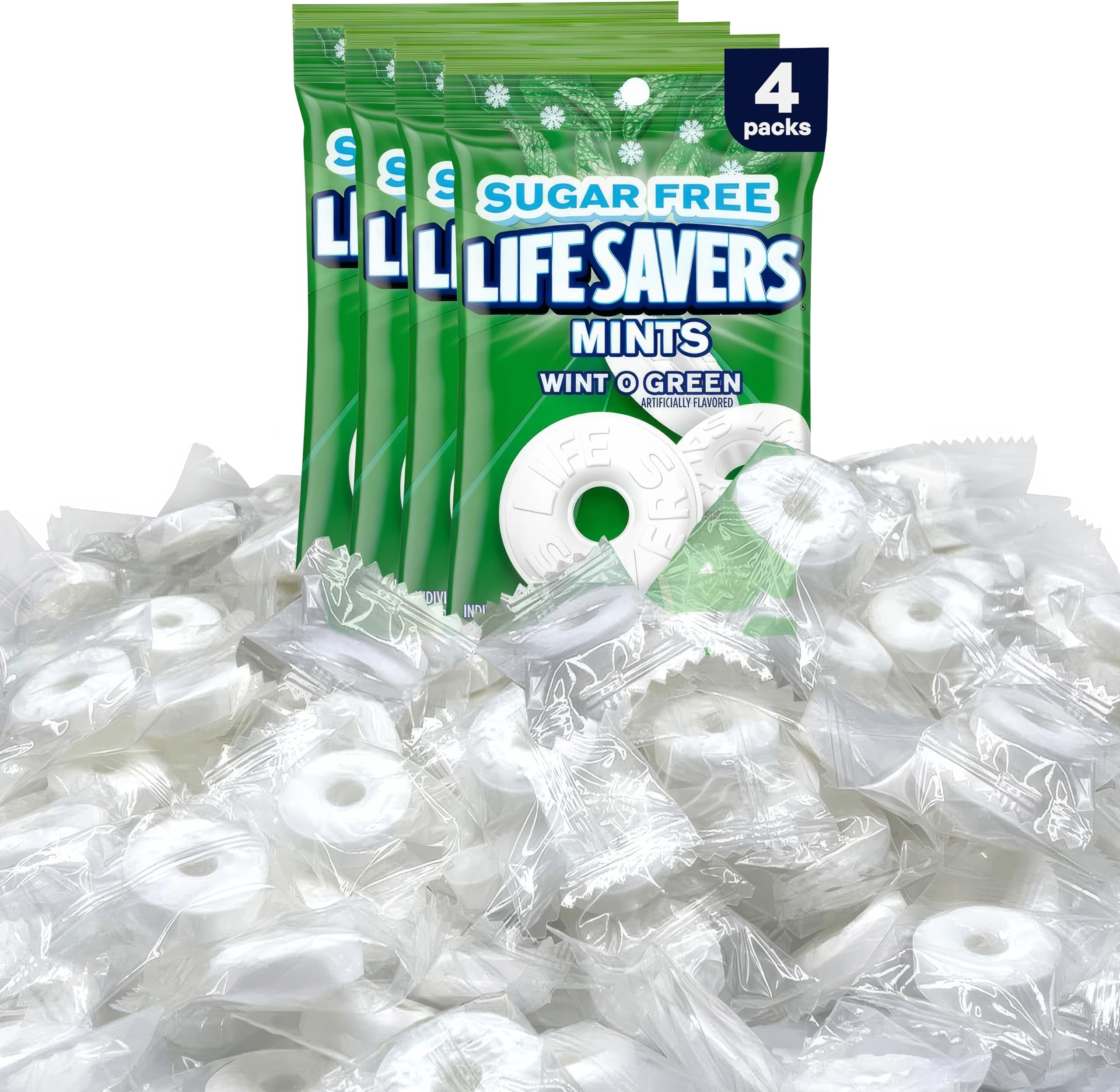 Amazon.com : Lifesvers Wint O Green Mint Candy 4 Packs (2.75oz each one ...
