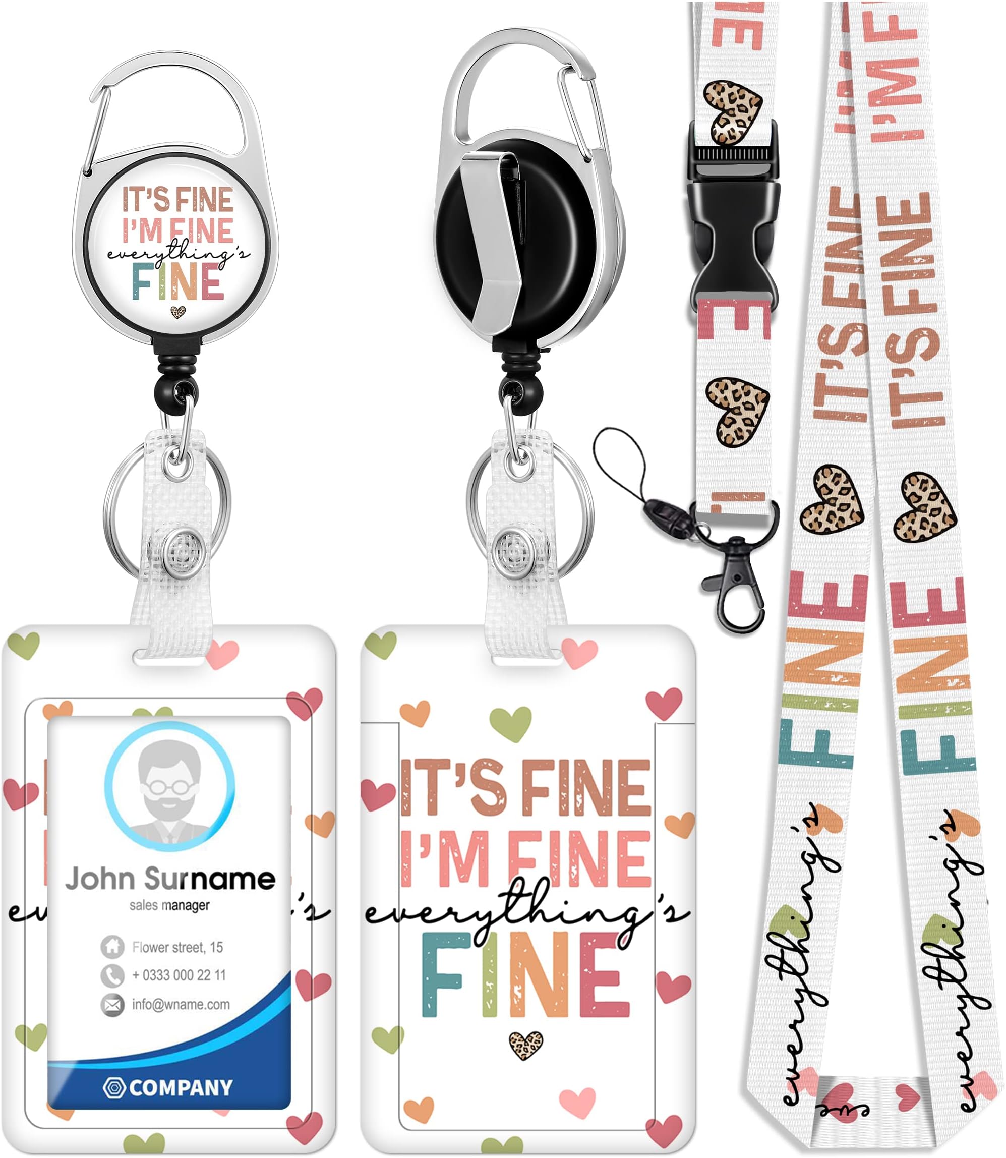 Amazon.com : Plifal ID Badge Holder with Lanyard and Retractable Badge ...