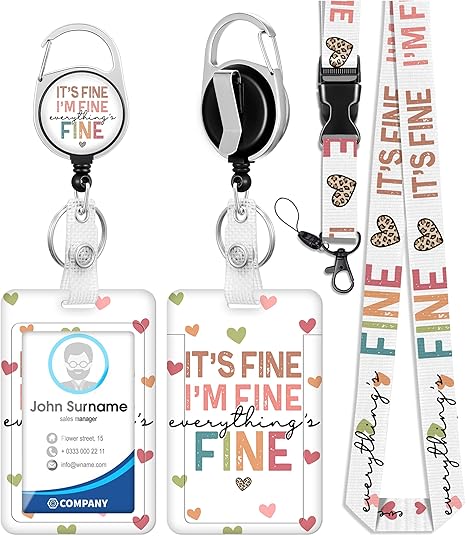Amazon.com : Plifal ID Badge Holder with Lanyard and Retractable Badge ...