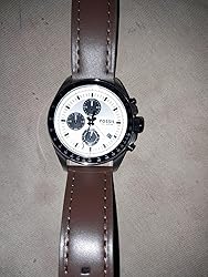 Fossil Men Leather Chronograph White Dial Analogue Watch-Ch2882, Band ...