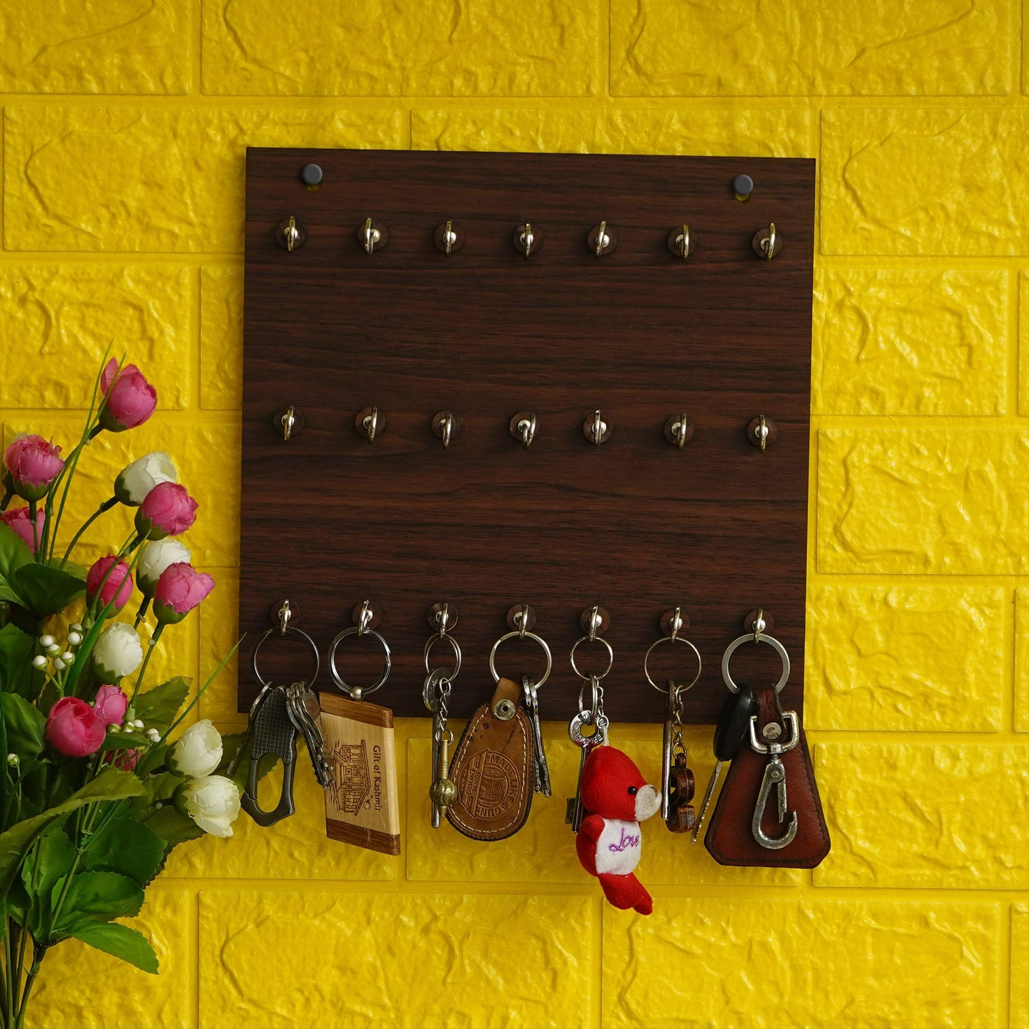 BLUEWUD Skywood Engineered Wood Wall Mounted Decor Key Holder Hanger ...