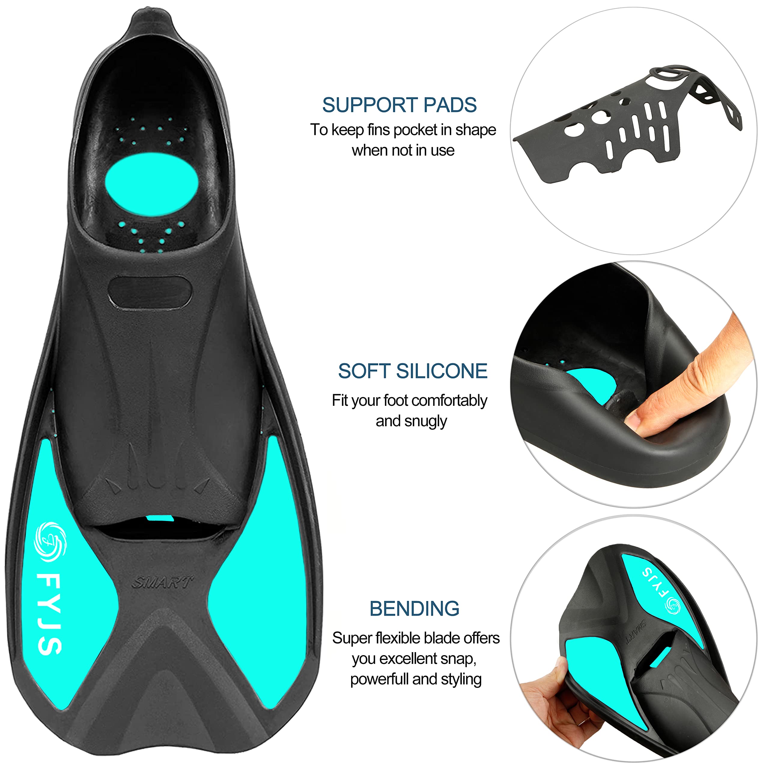 Snapklik.com : FYJS Short Swim Fins