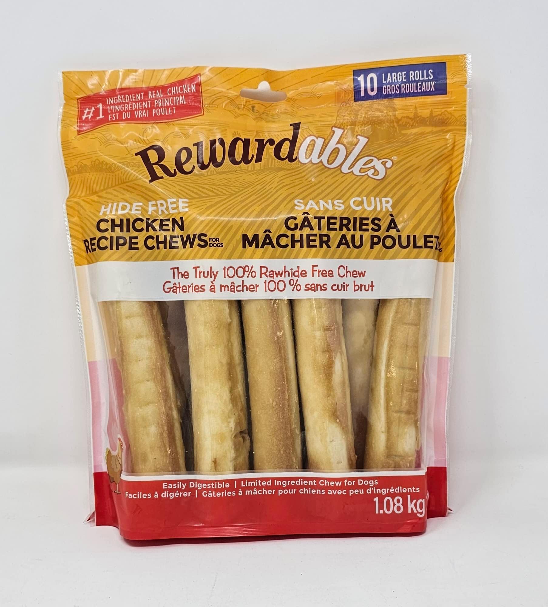 Rewardables Rawhide Free Chicken Recipe Chews, The Easily Digestible ...