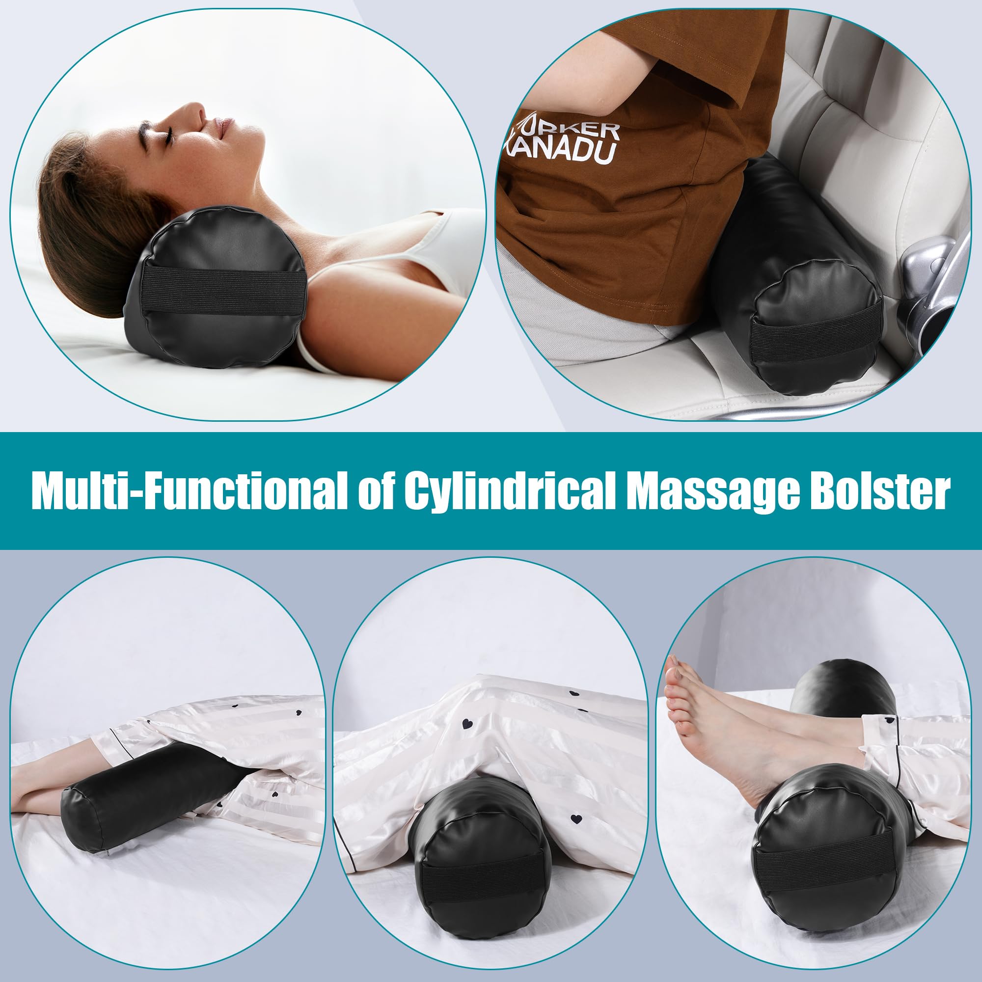 Snapklik.com : MABOZOO Round Massage Bolsters For Under Leg, 26 X 6 ...