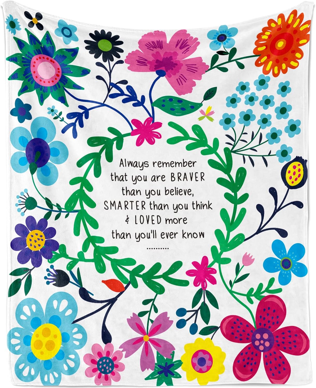 Amazon.com: Always Remember You are Braver Than You Think Throw Blanket ...