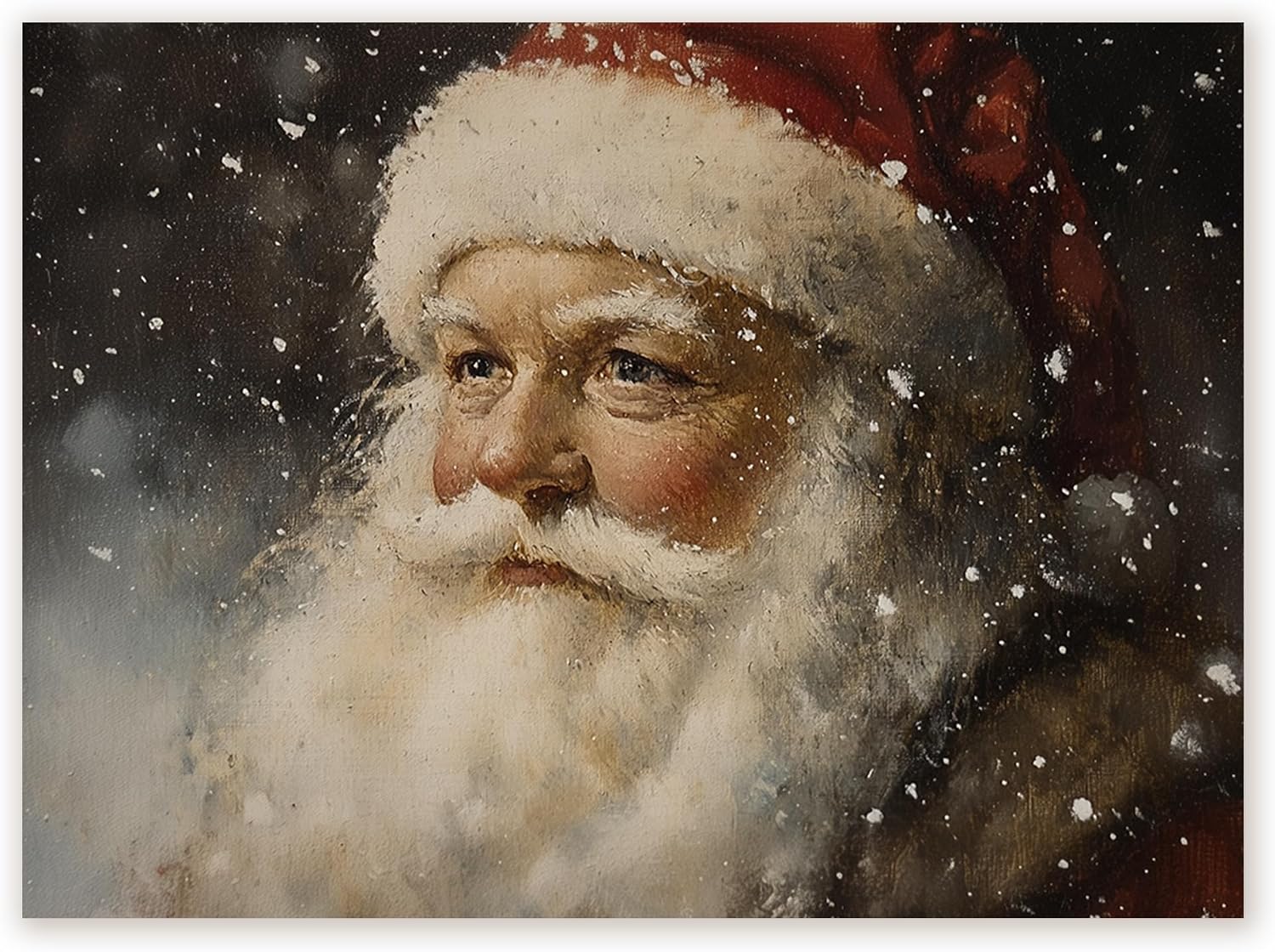 Amazon.com: Santa Claus Poster Prints Painting Vintage Christmas Canvas ...