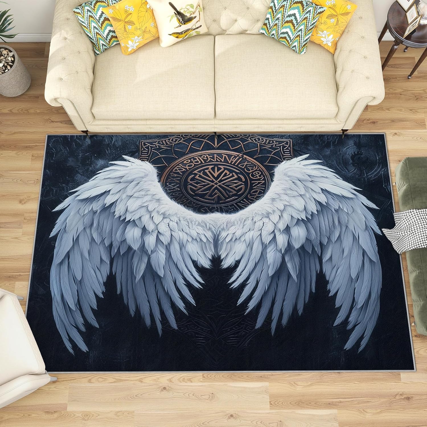 Amazon.com: SherAvant Angel Wings Decor - 4x5 Rug - Angel Wings Rug ...