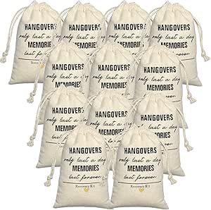 12 Pcs Hangover Kit Bag, 10 * 15cm(3.94 * 5.9in) Hangover Survival Kit ...