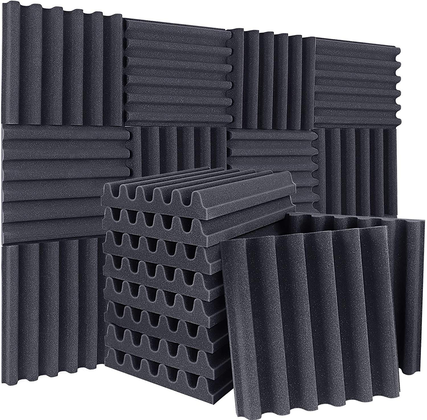 Buy DEKIRU 12 Pack Acoustic Foam Arched Sound Proof Foam Panels, 2" X ...