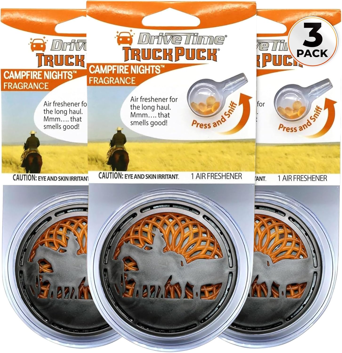 Amazon.com: DRIVE TIME Truck Puck Car Air Freshener & Deodorizer, Car ...